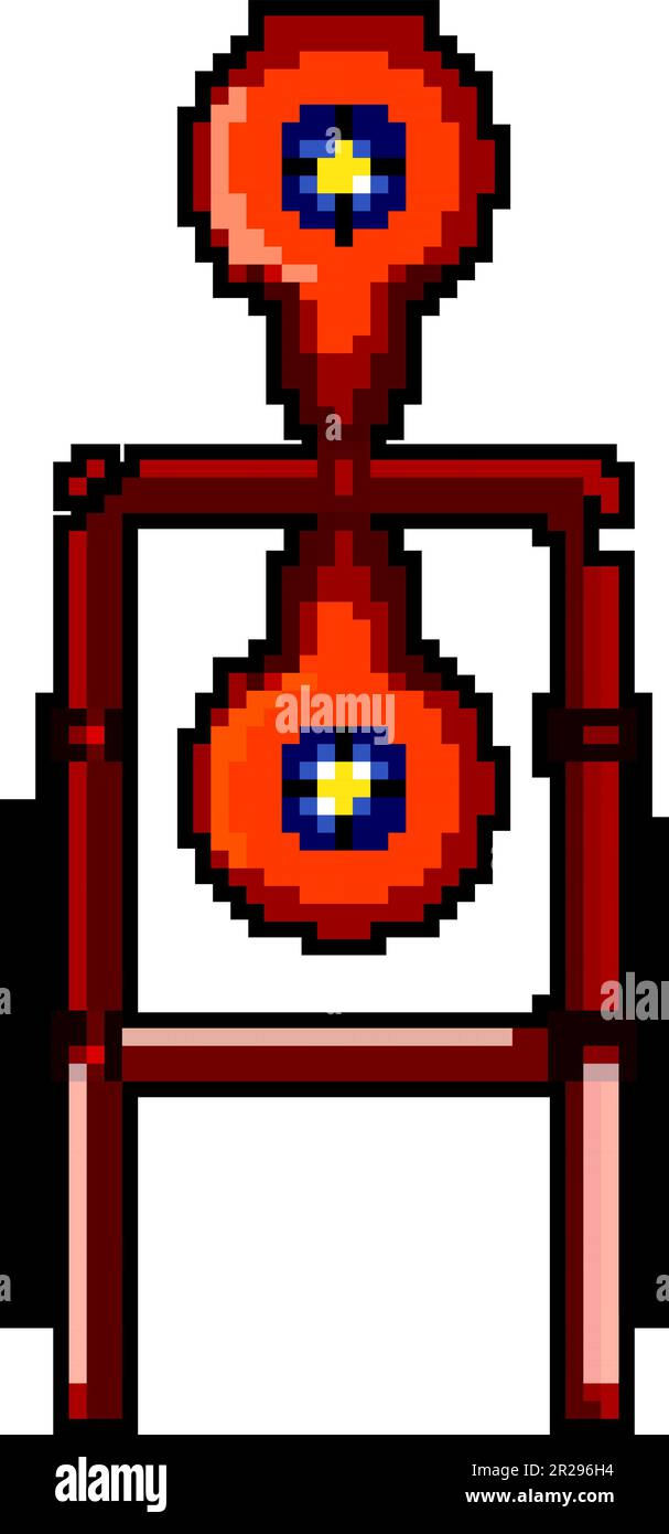 game shooting target game pixel art vector illustration Stock Vector ...
