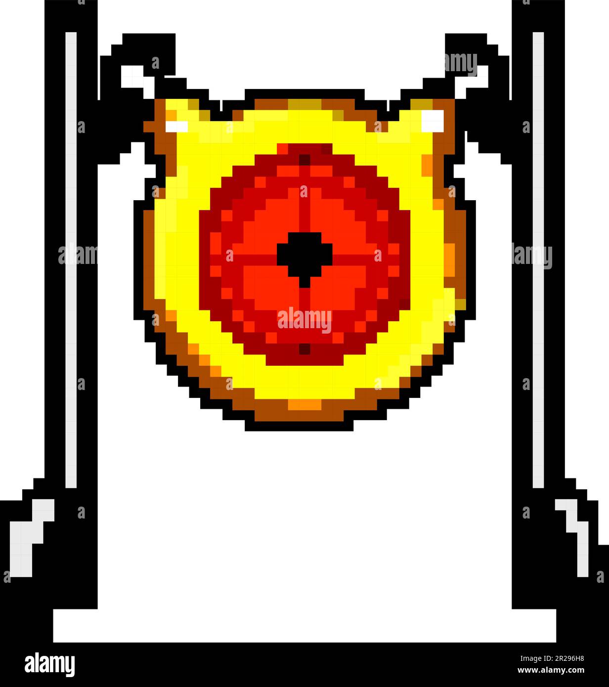 bullseye shooting target game pixel art vector illustration Stock ...