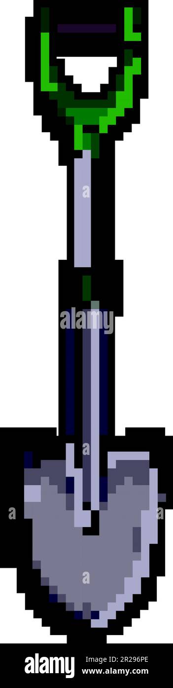 agriculture shovel tool game pixel art vector illustration Stock Vector ...