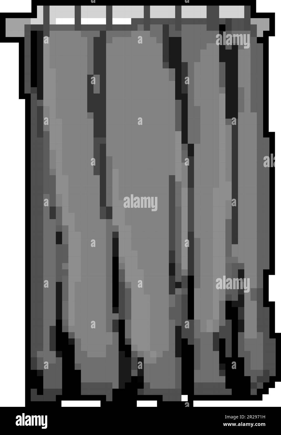 room shower bathroom curtain game pixel art vector illustration Stock ... room shower bathroom curtain game pixel art vector illustration Stock ...