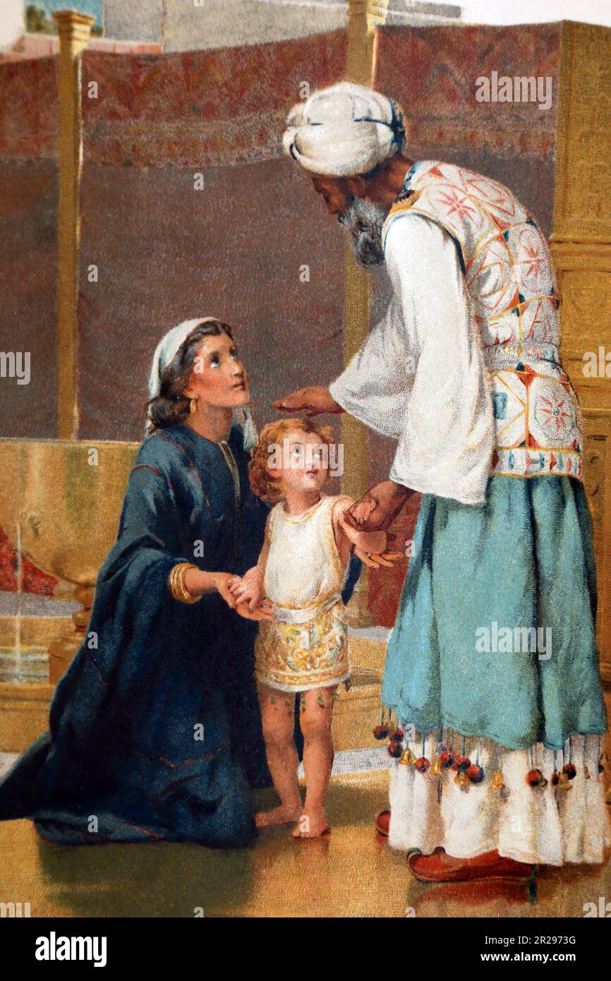 Illustration Of The Dedication Of Samuel Printed By Alf Cooke From The Picture By F.W.W Topham ...