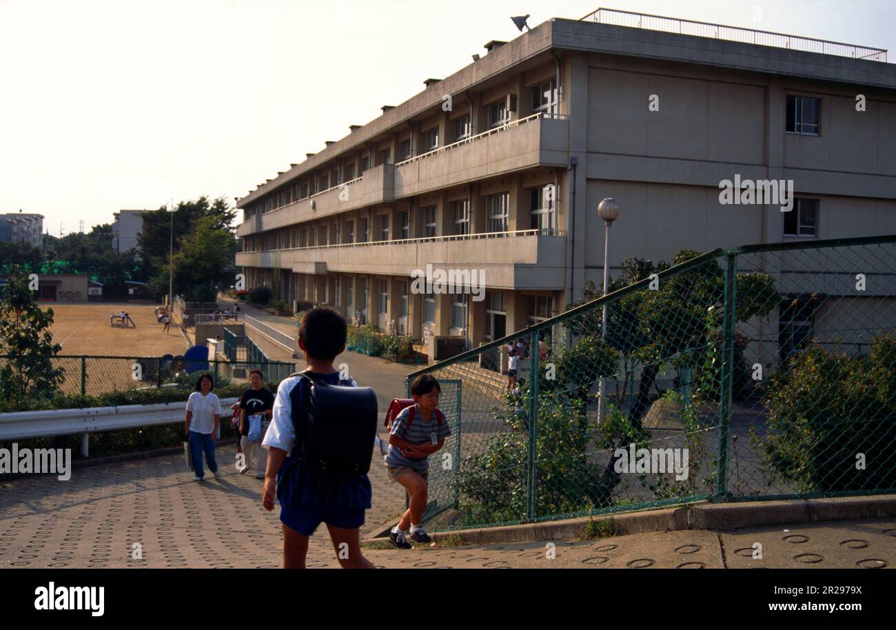 Tokyo Japan Ten Year Old Son Going To School Stock Photo - Alamy