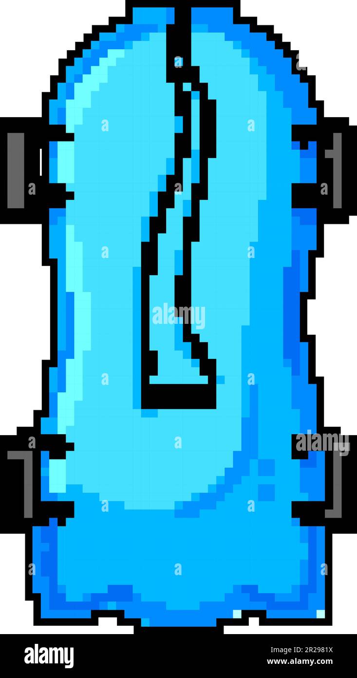 mountain sled snow game pixel art vector illustration Stock Vector ...