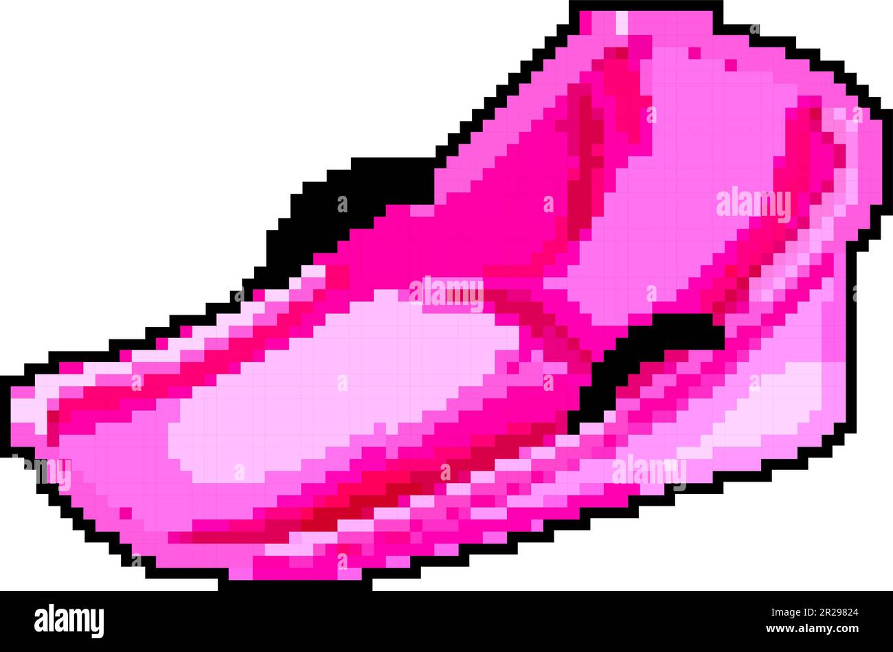 plastic sled snow game pixel art vector illustration Stock Vector Image ...