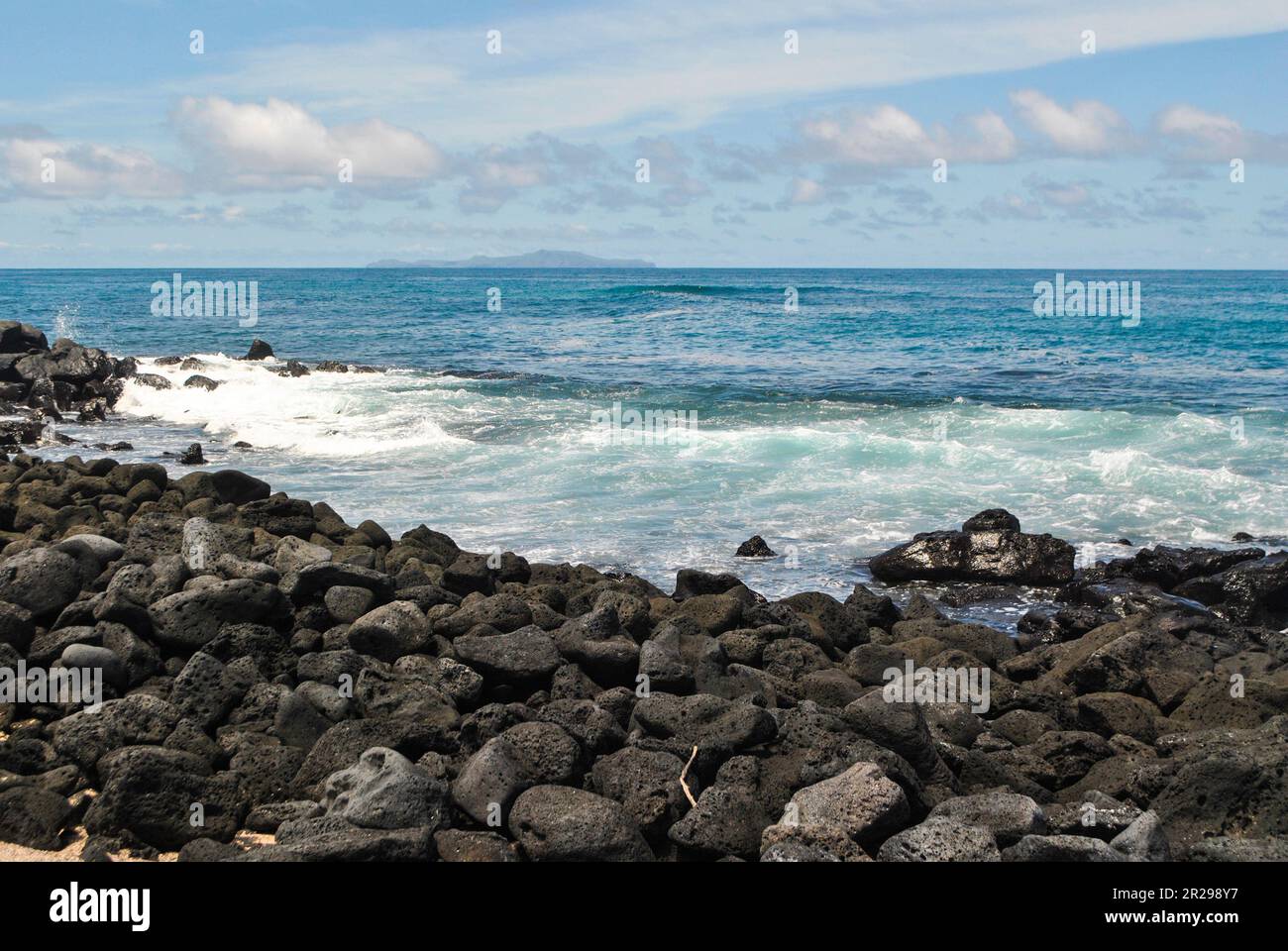 Playa de los Perros Beach in Santa Cruz island. Galapagos islands ...