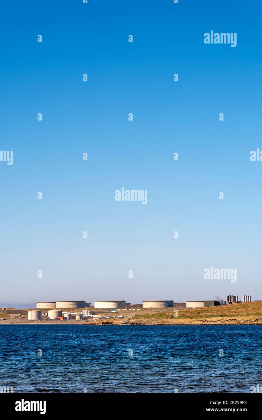 Sullom Voe Oil Terminal on Shetland Mainland Stock Photo - Alamy