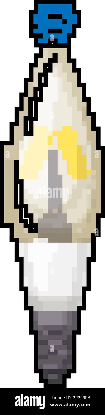 energy smart light bulb game pixel art vector illustration Stock Vector ...