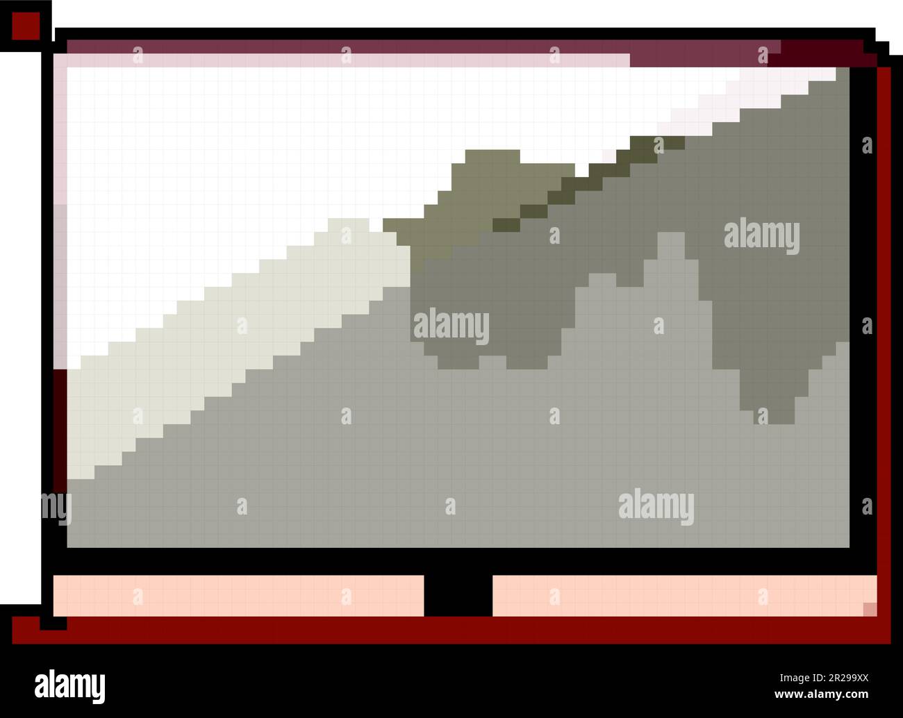 app smart photo frame game pixel art vector illustration Stock Vector ...