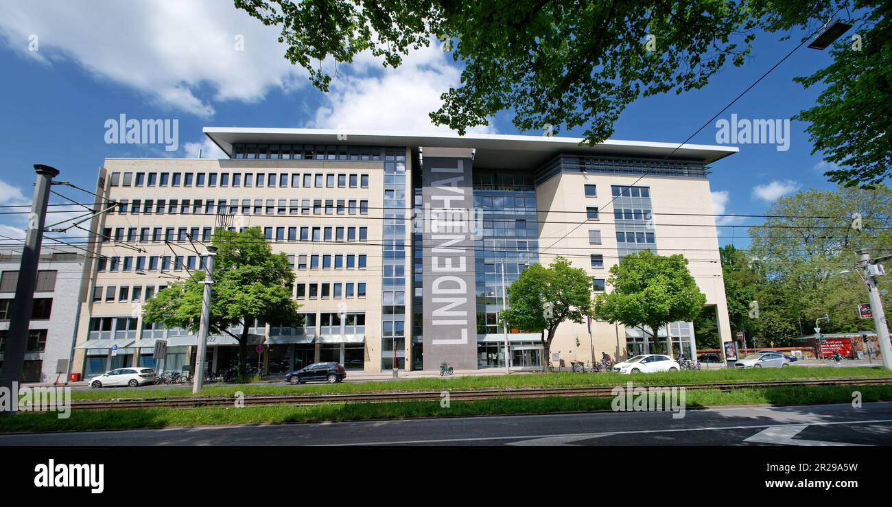 Cologne, Germany May 17 2023: Lindenthal district town hall on aachener ...