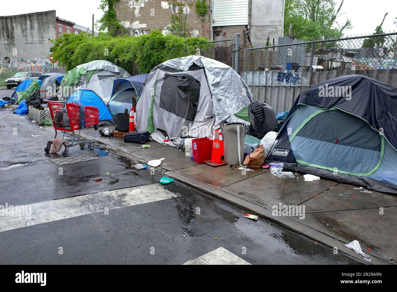 Philadelphia, Pennsylvania, September 2023. thousands of addicts are ...
