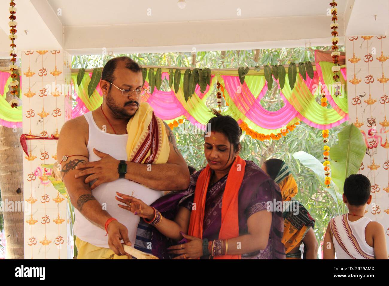 Hindu brahmin Upanayana or The sacred thread ceremony. His entry into ...