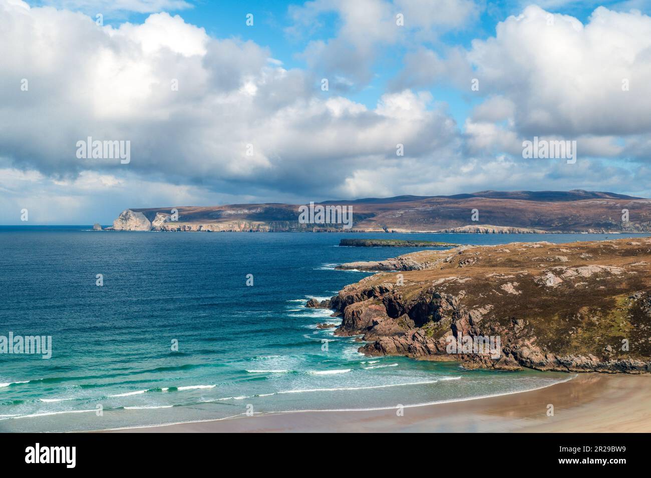 Whiten Head from Rispond Beach near Durness in Sutherland Stock Photo ...