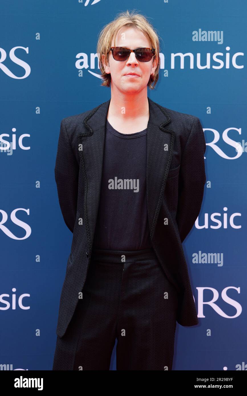 Tom ODell arriving for the annual Ivor Novello Awards at Grosvenor ...