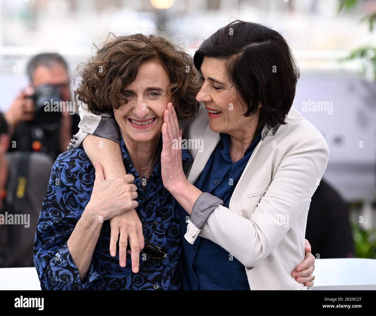 Cannes, France. 18th May, 2023. Elizabeth Perez and Catherine Corsini ...