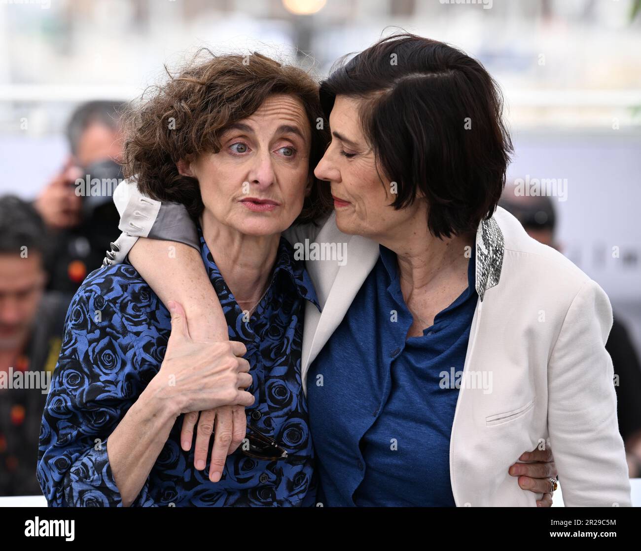 Cannes, France. 18th May, 2023. Elizabeth Perez and Catherine Corsini ...