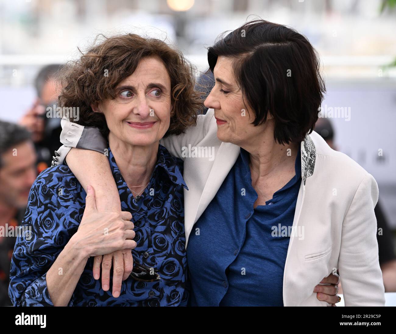 Cannes, France. 18th May, 2023. Elizabeth Perez and Catherine Corsini ...