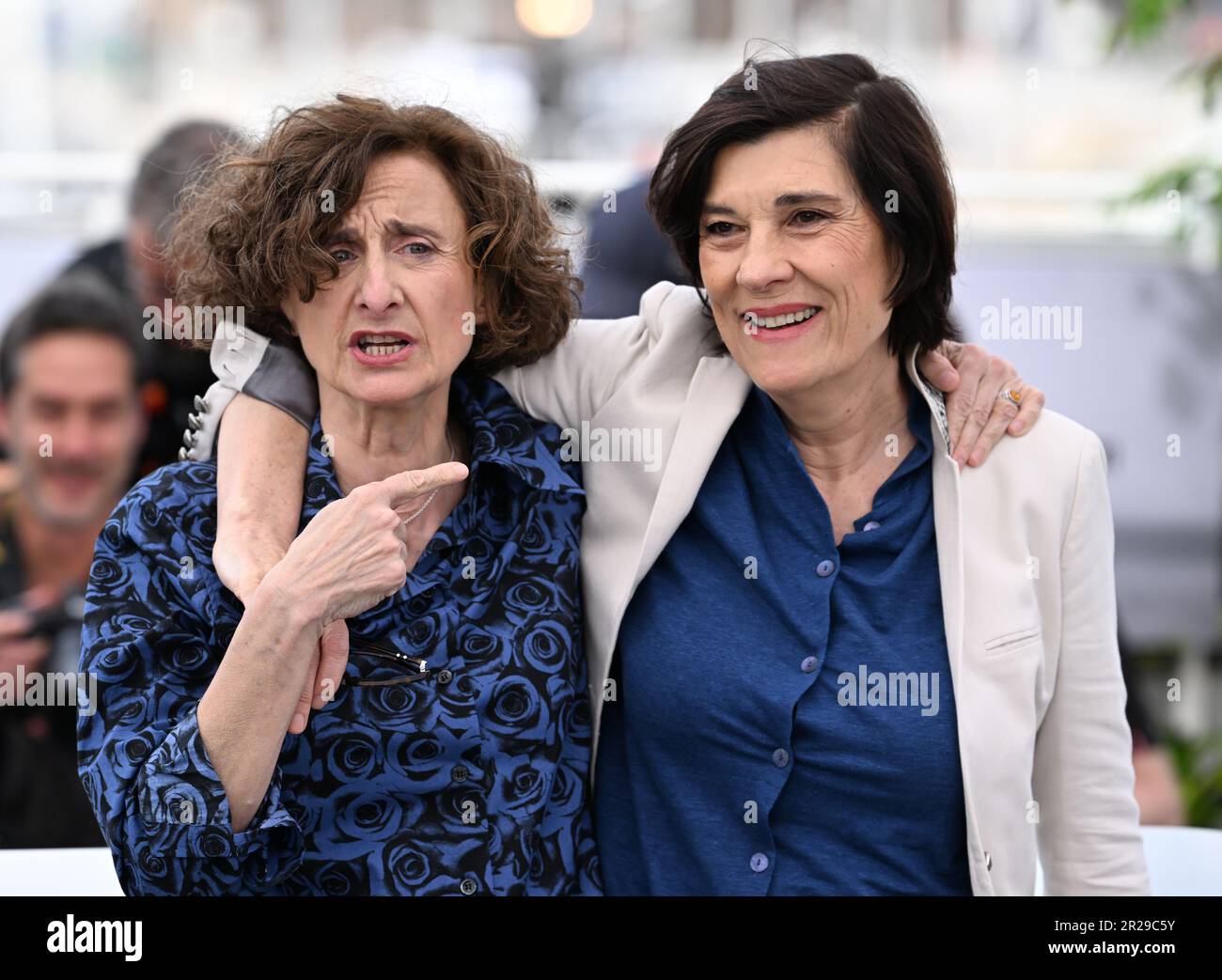 Cannes, France. 18th May, 2023. Elizabeth Perez and Catherine Corsini ...