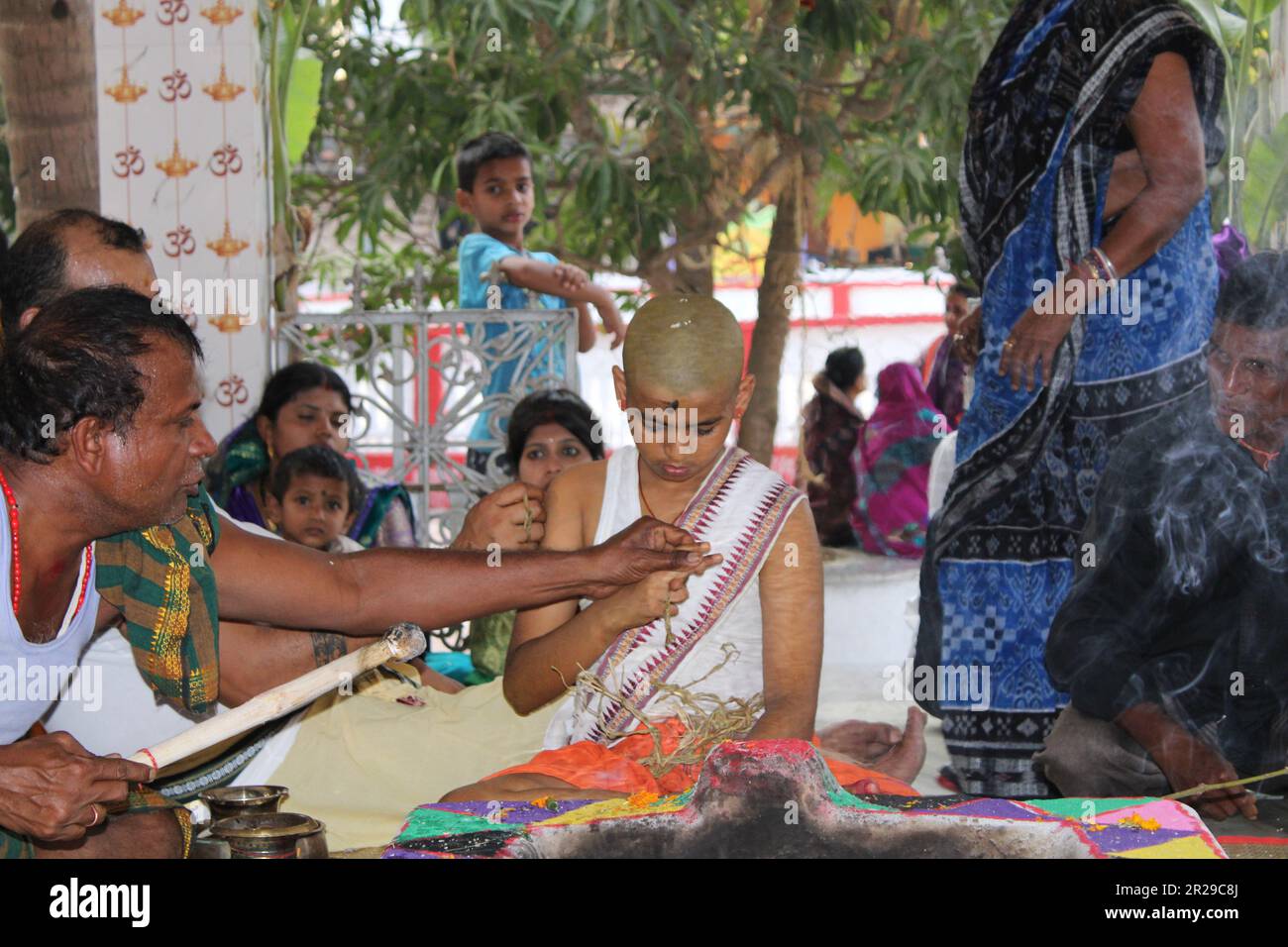 Hindu brahmin Upanayana or The sacred thread ceremony. His entry into ...
