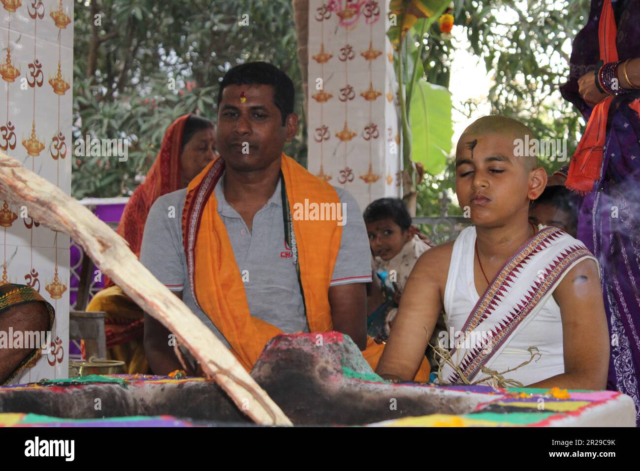 Hindu brahmin Upanayana or The sacred thread ceremony. His entry into ...