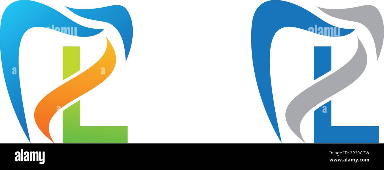 Creative l dental logo hi-res stock photography and images - Alamy