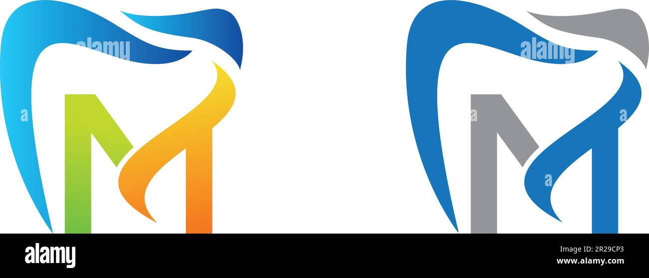Dental and m letter combination logo vector Stock Vector Image & Art ...