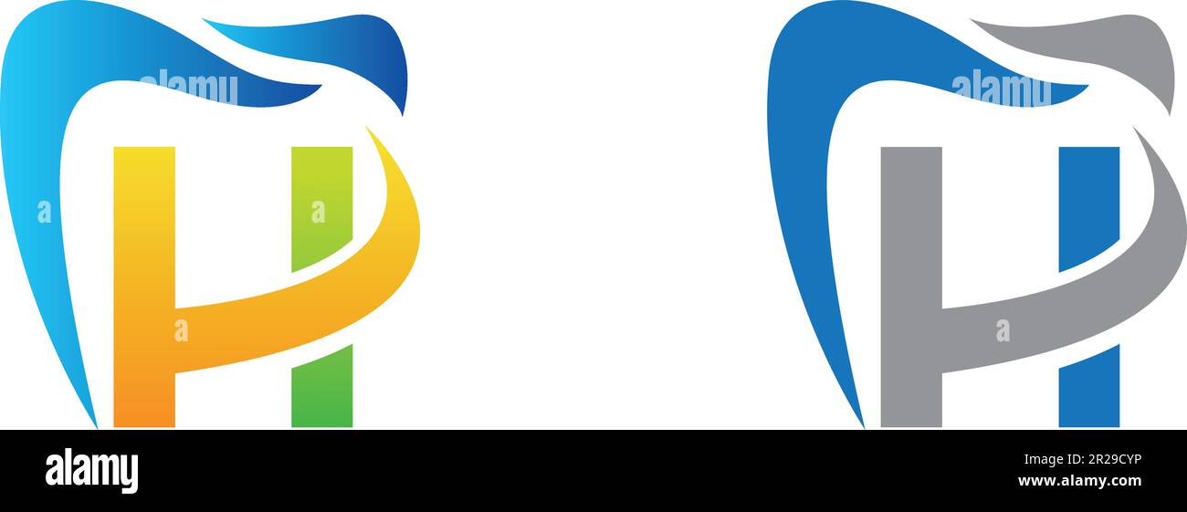 Letter tooth logo design Stock Vector Images - Alamy