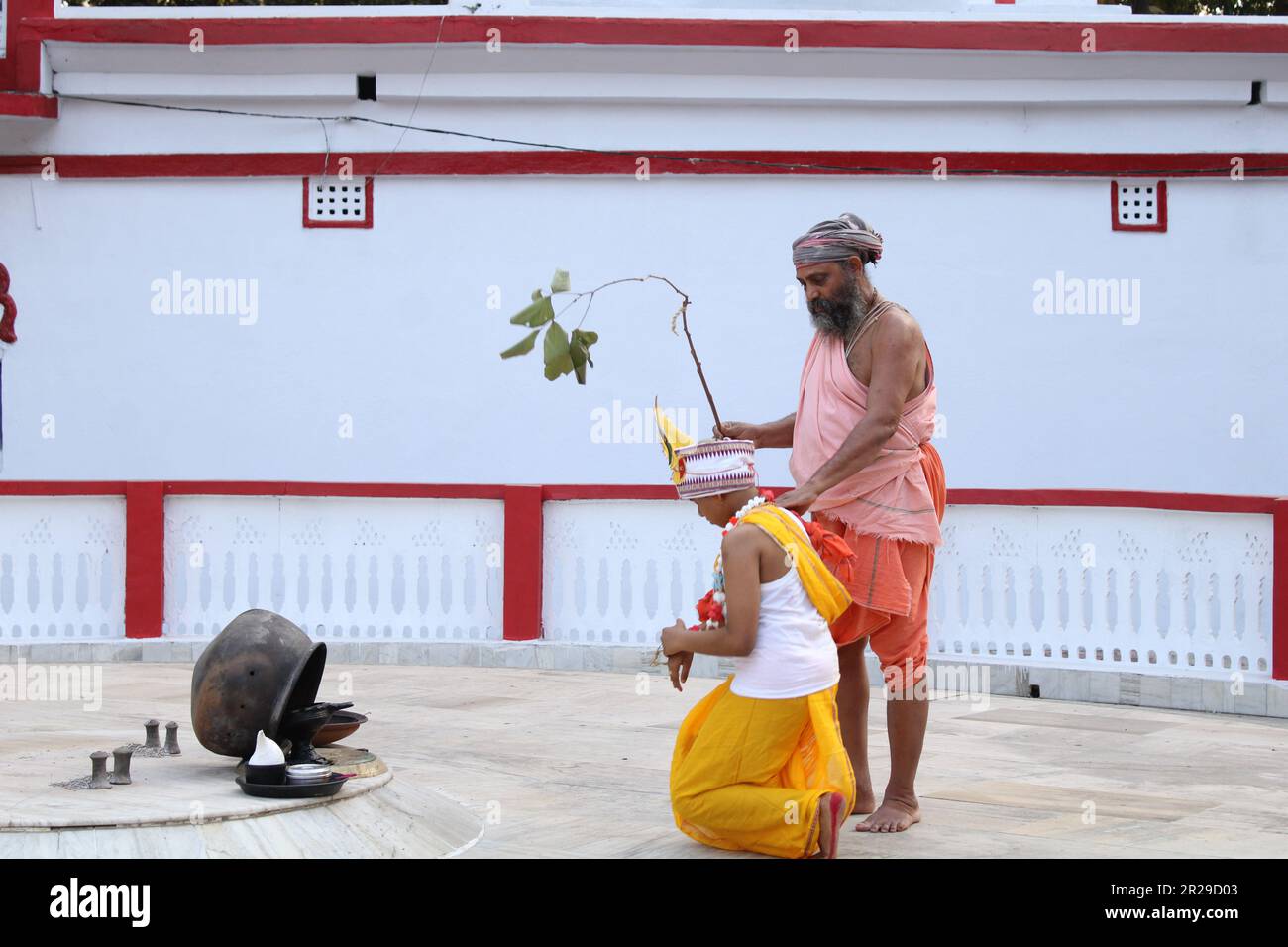 Hindu brahmin Upanayana or The sacred thread ceremony. His entry into ...