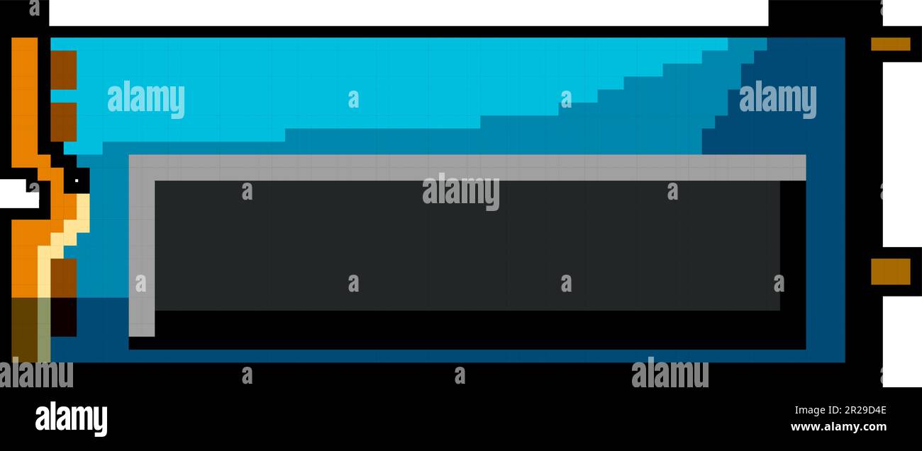 technology ssd storage game pixel art vector illustration Stock Vector ...