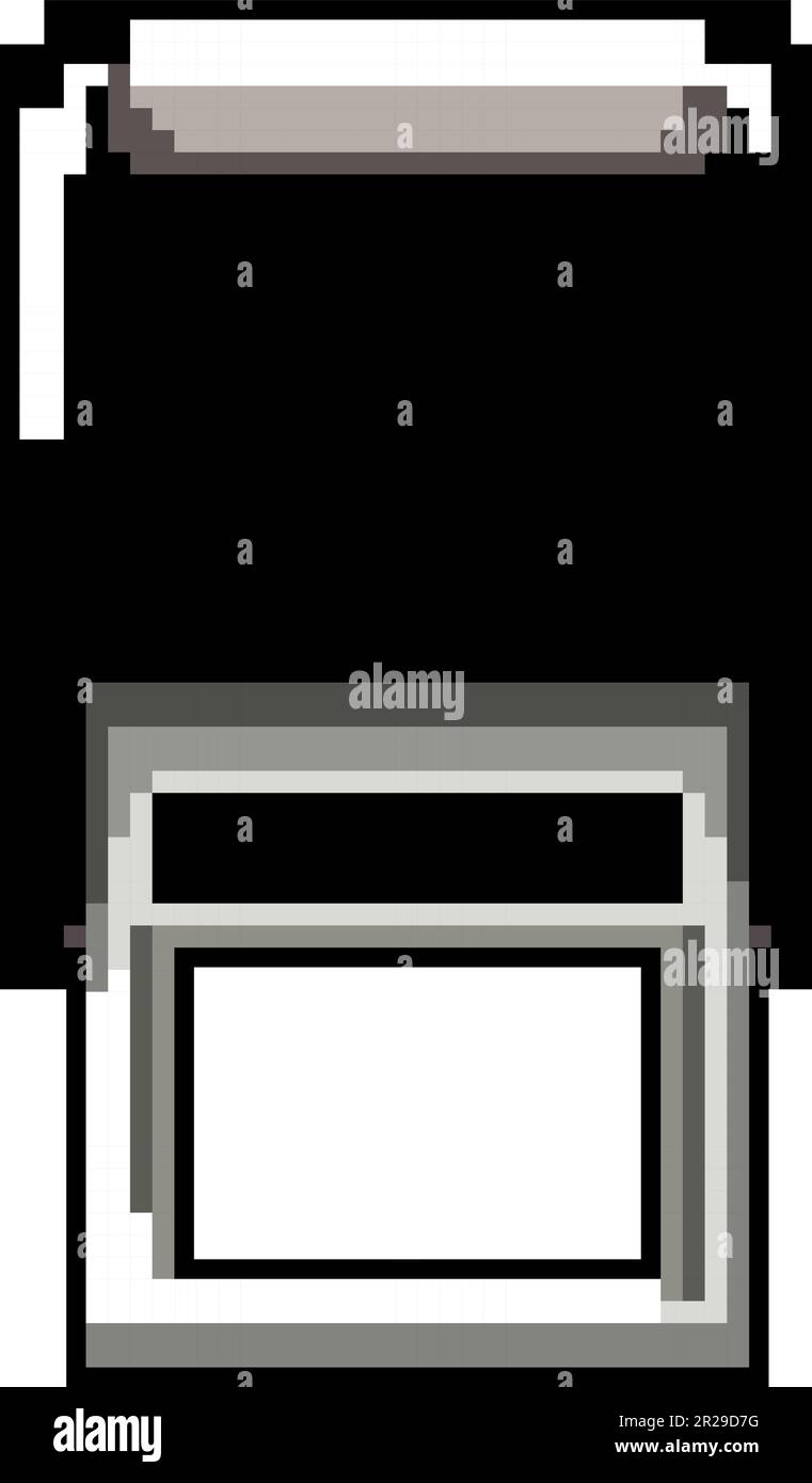 stamper stamp handle game pixel art vector illustration Stock Vector ...