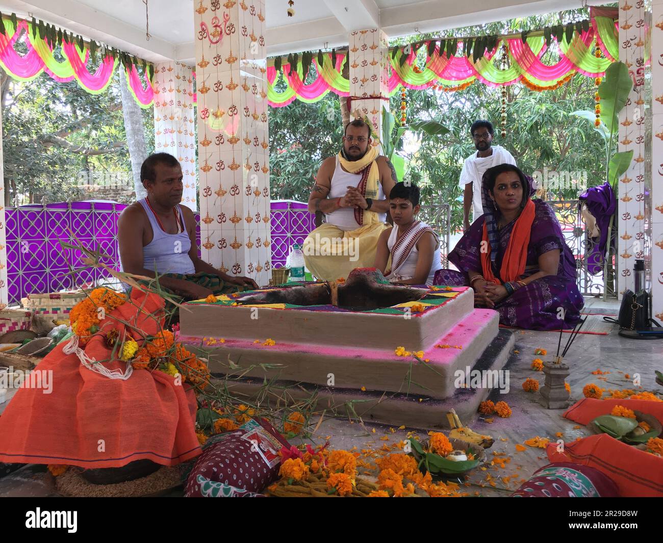 Upanayana sanskara ceremony in progress. Traditionally, this ritual was ...