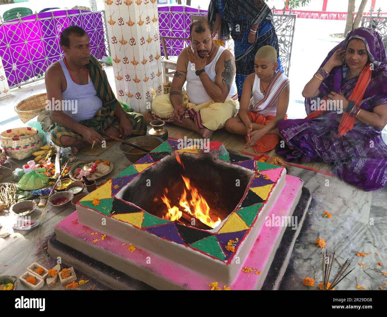 Hindu brahmin Upanayana or The sacred thread ceremony. His entry into ...