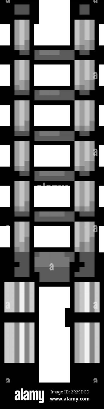 metal step ladder safety game pixel art vector illustration Stock ...