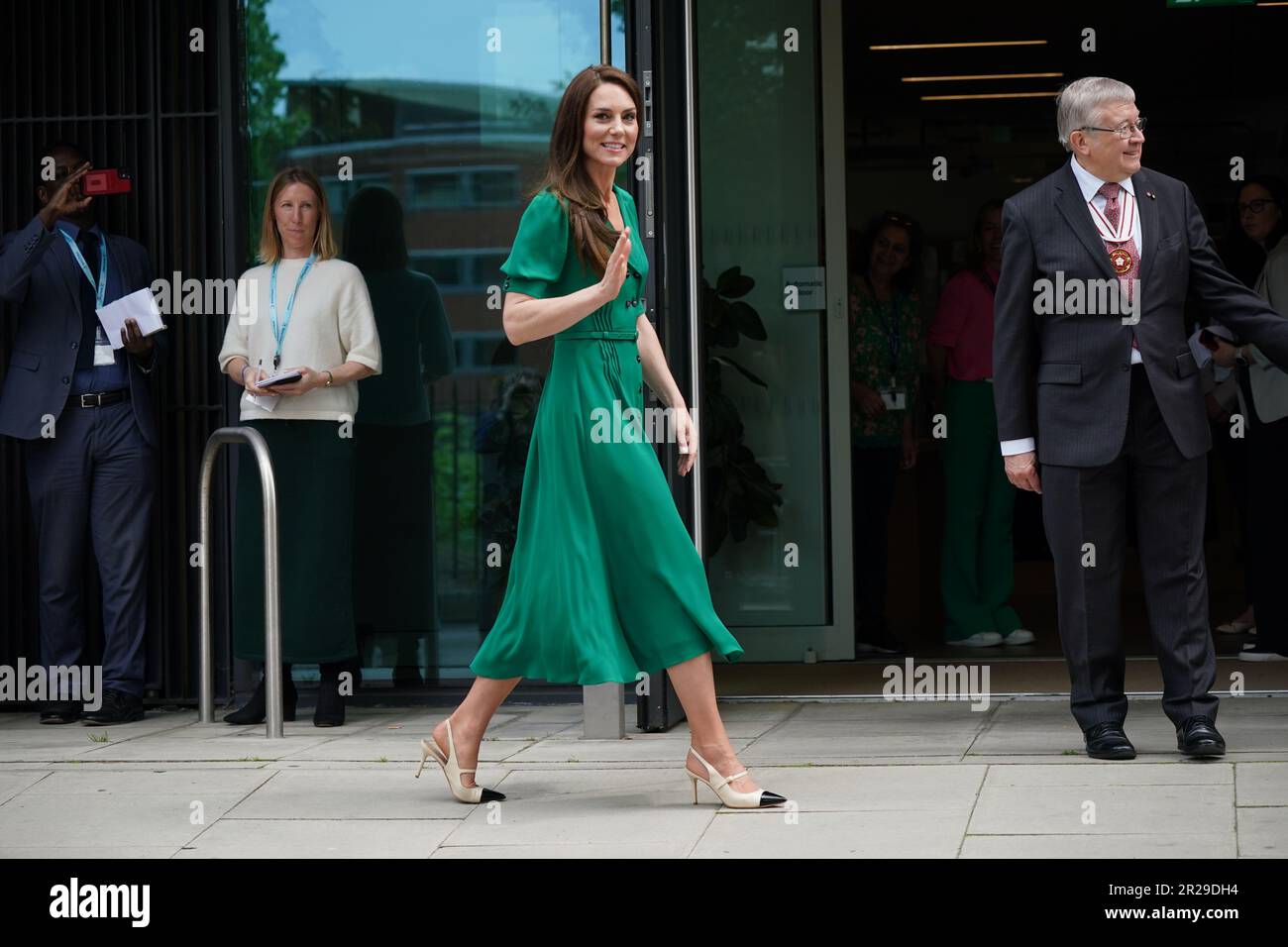 The Princess of Wales leaves after a visit to the Anna Freud Centre, a ...