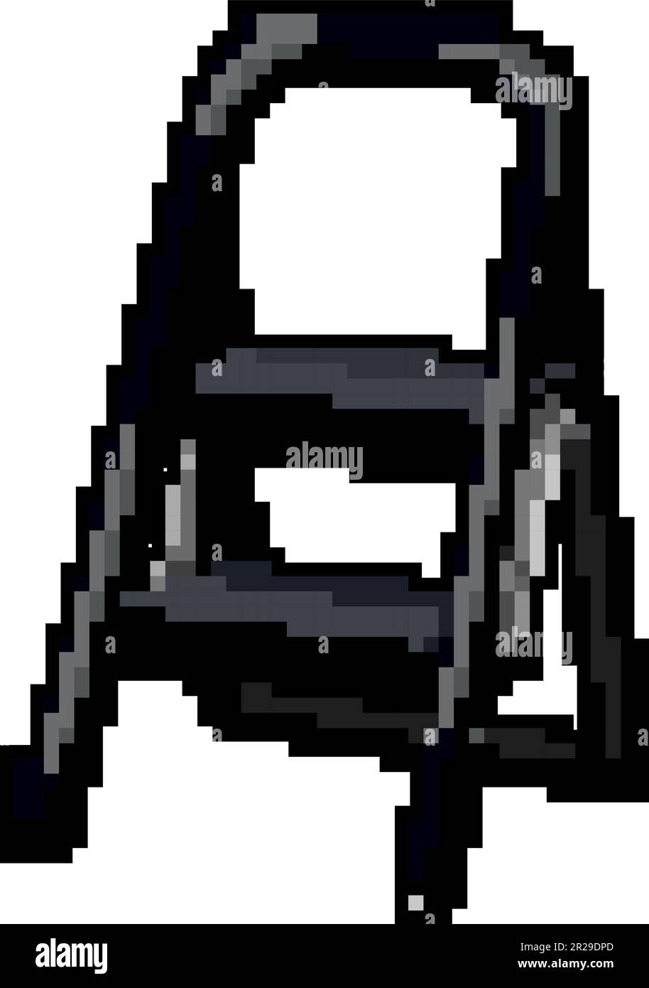 work step ladder safety game pixel art vector illustration Stock Vector ...