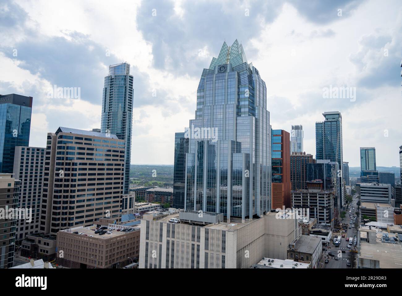 United States. 09th Mar, 2023. Wide angle view of the Frost Bank Tower ...