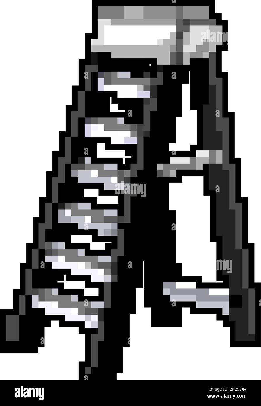 safety step ladder safety game pixel art vector illustration Stock ...