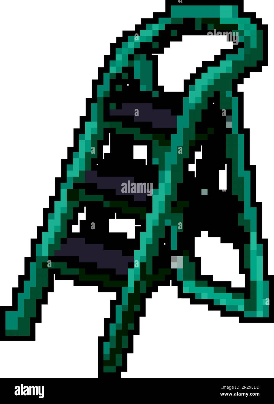 technician step ladder safety game pixel art vector illustration Stock ...