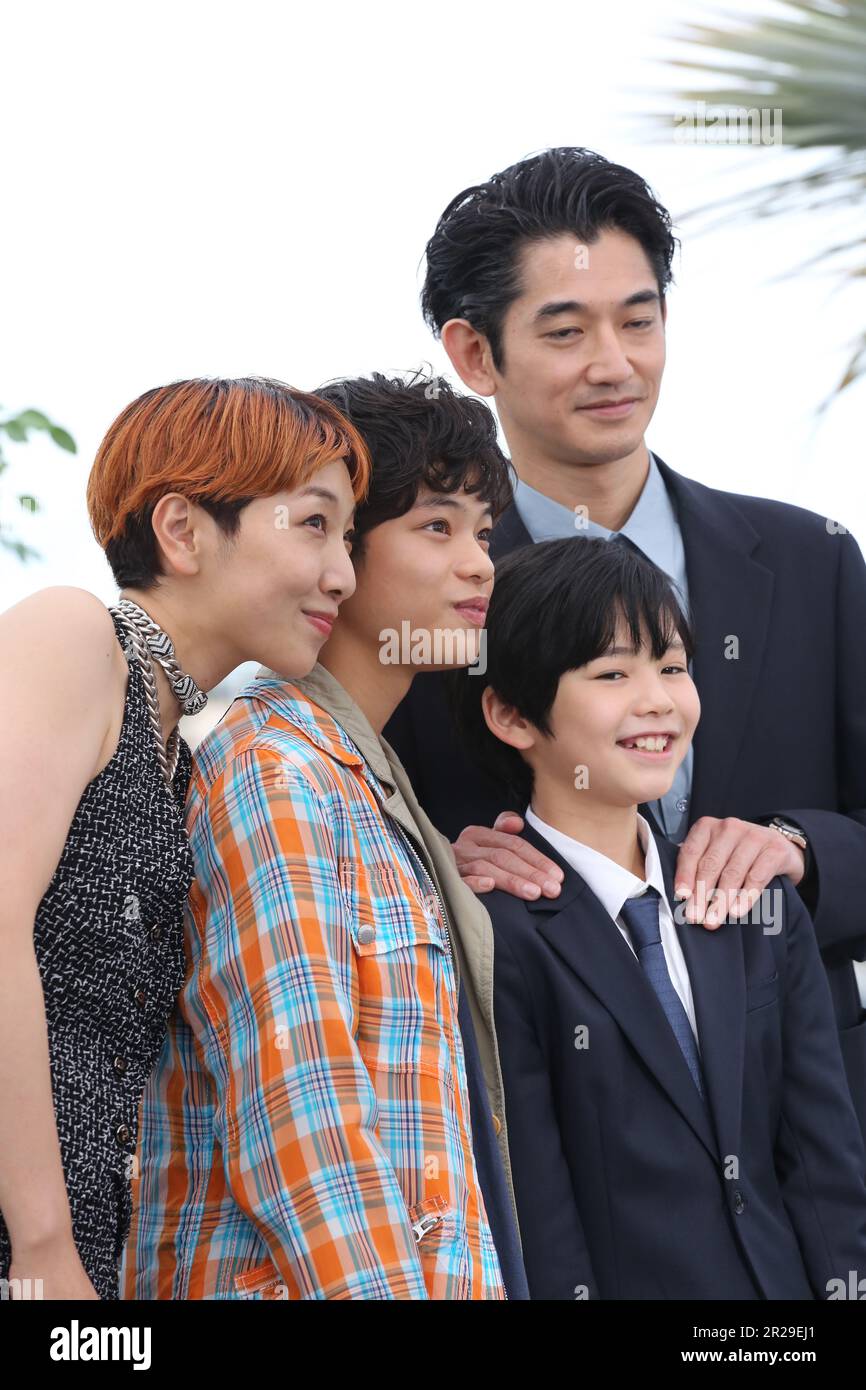 Cannes, France, 18th May, 2023. Sakura Andō, Kurokawa Soya, Hinata Hiiragi and Eita Nagayama at ...
