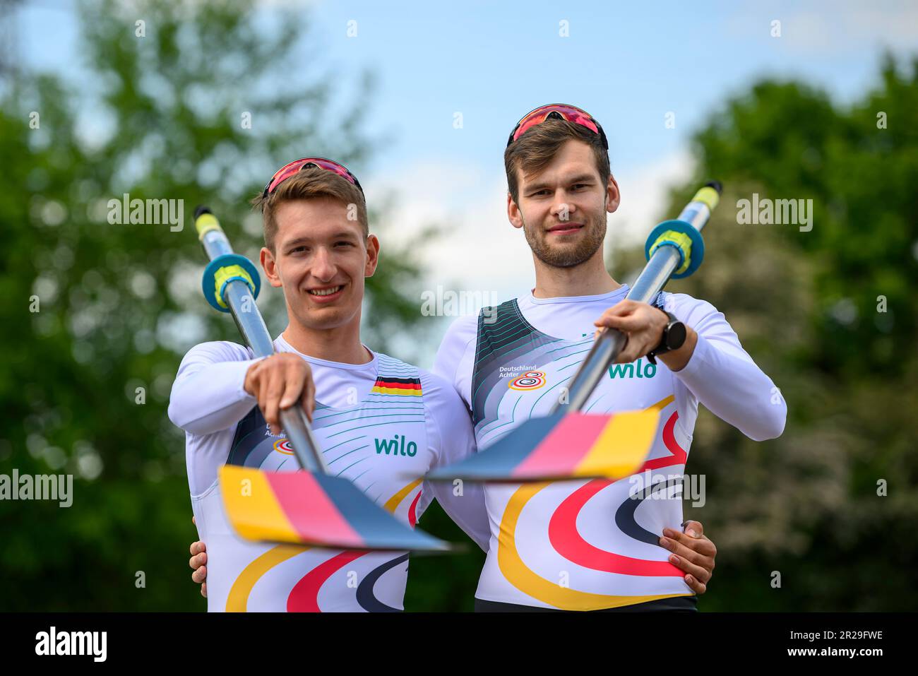Dortmund/ Germany. May 17th, 2023, Coxless two 2023, left to right ...