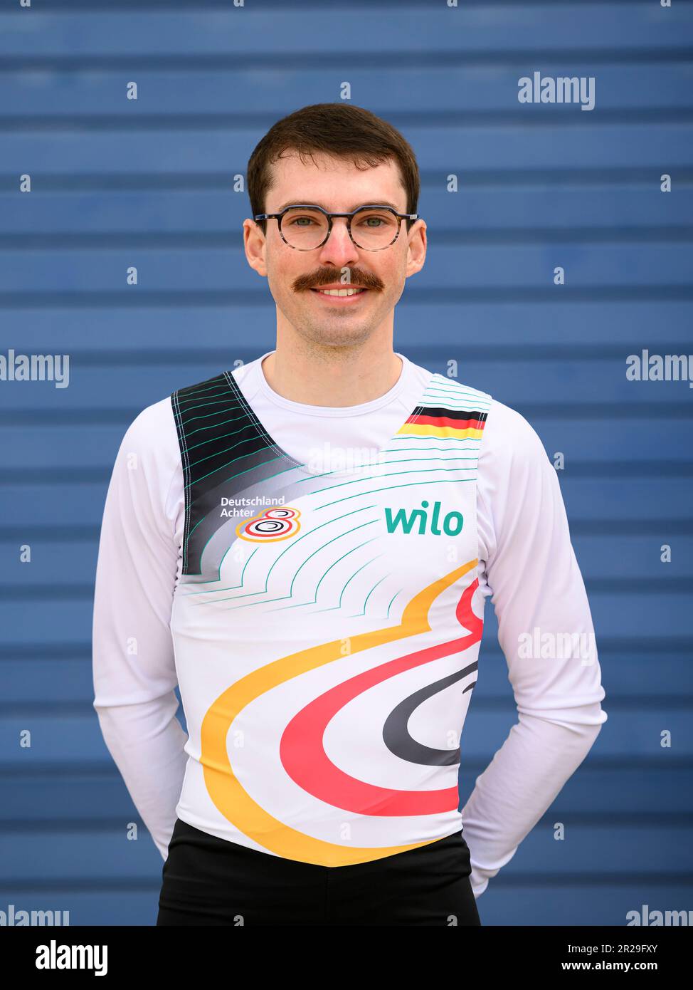Dortmund/ Germany. May 17th, 2023, Helmsman Jonas WIESEN, rower, rowing ...