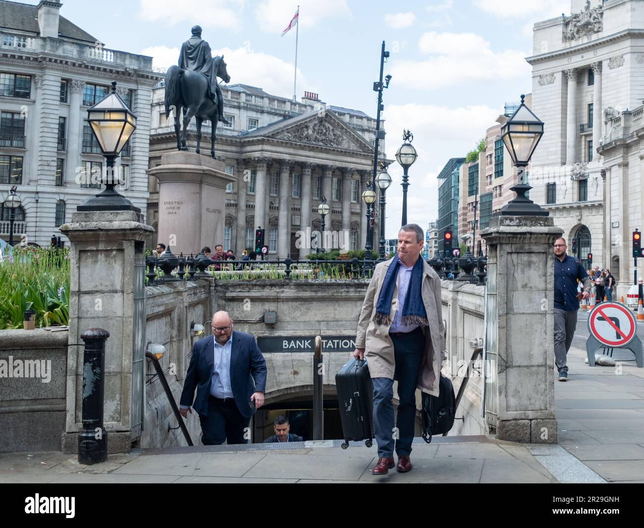 London- May 2023: Bank Station outside the Bank Of England in the City ...