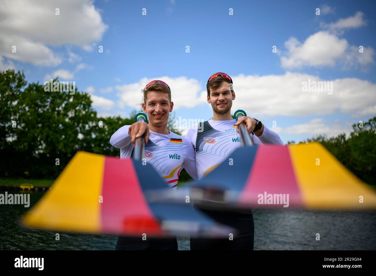 Dortmund/ Germany. May 17th, 2023, Coxless two 2023, left to right ...