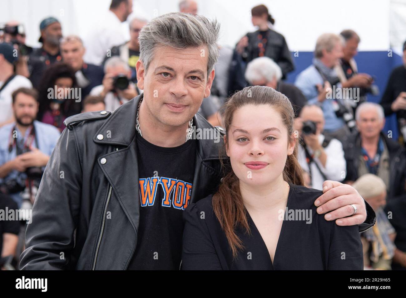Cannes, France. 18th May, 2023. Benjamin Biolay and Anna Biolay ...