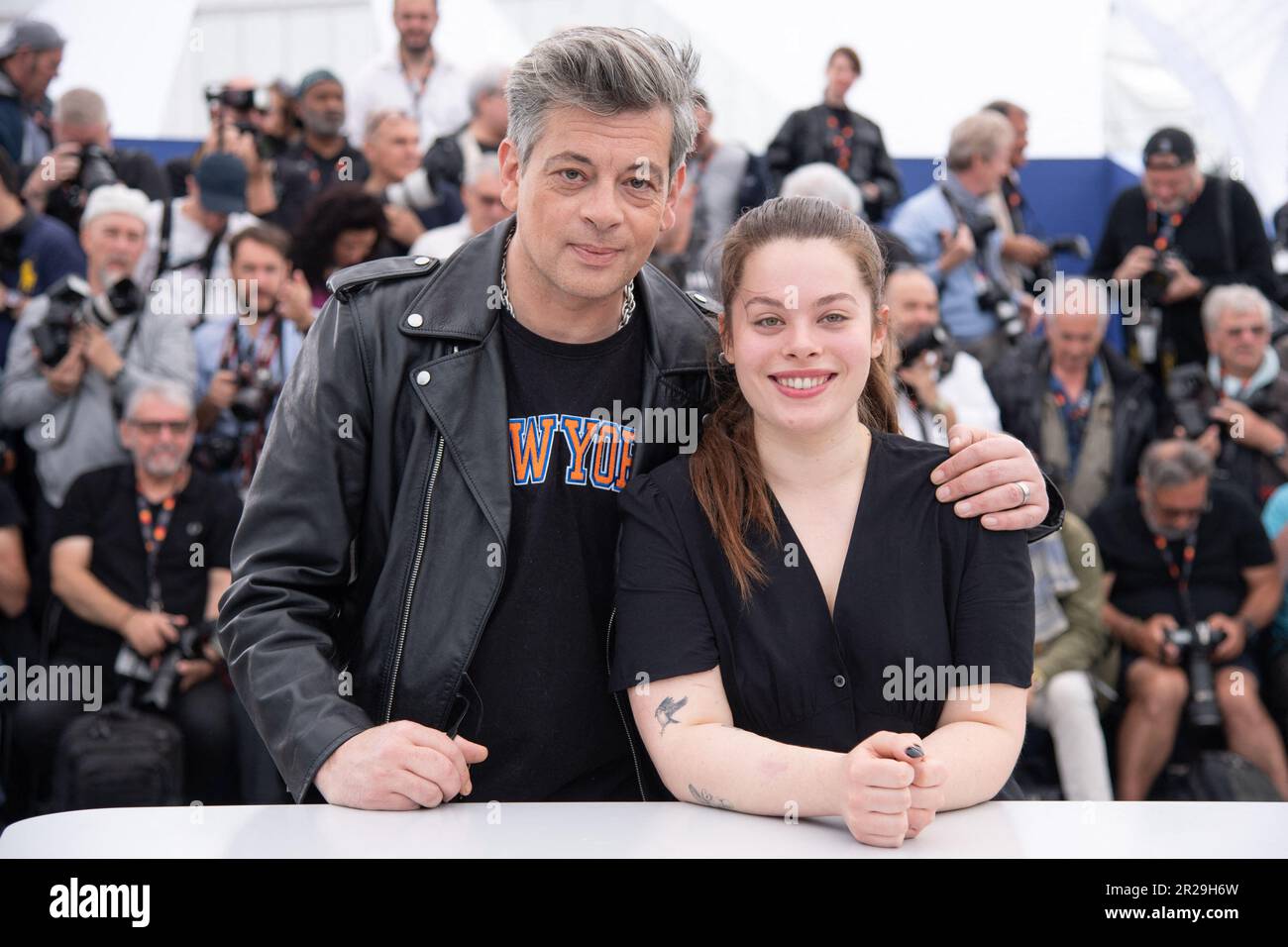 Cannes, France. 18th May, 2023. Benjamin Biolay and Anna Biolay ...