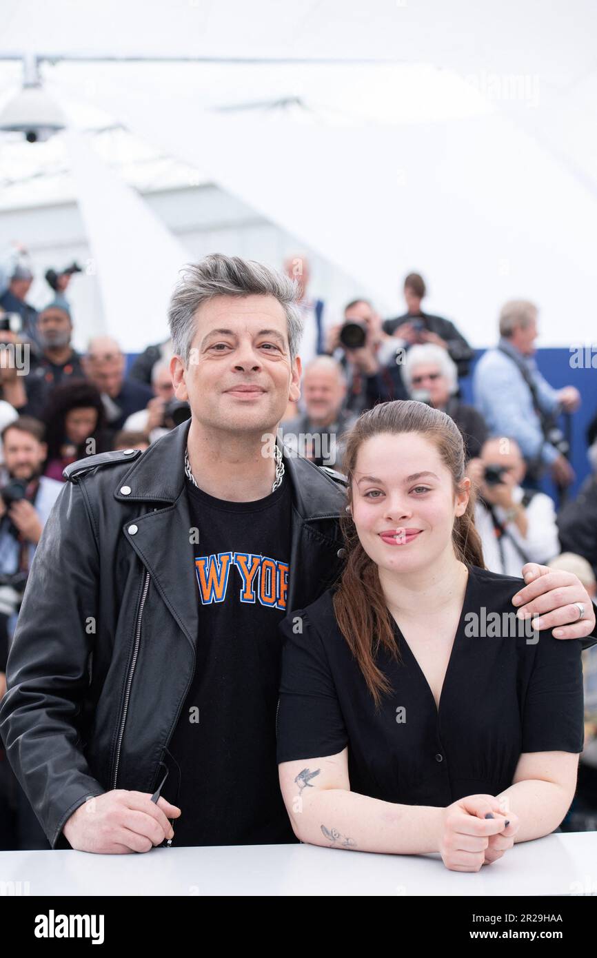 Cannes, France. 18th May, 2023. Benjamin Biolay and Anna Biolay ...