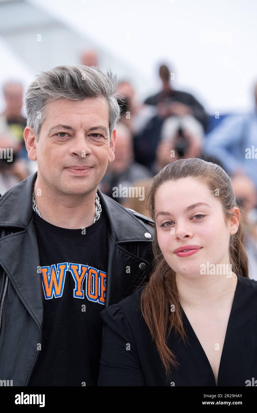 Cannes, France. 18th May, 2023. Benjamin Biolay and Anna Biolay ...