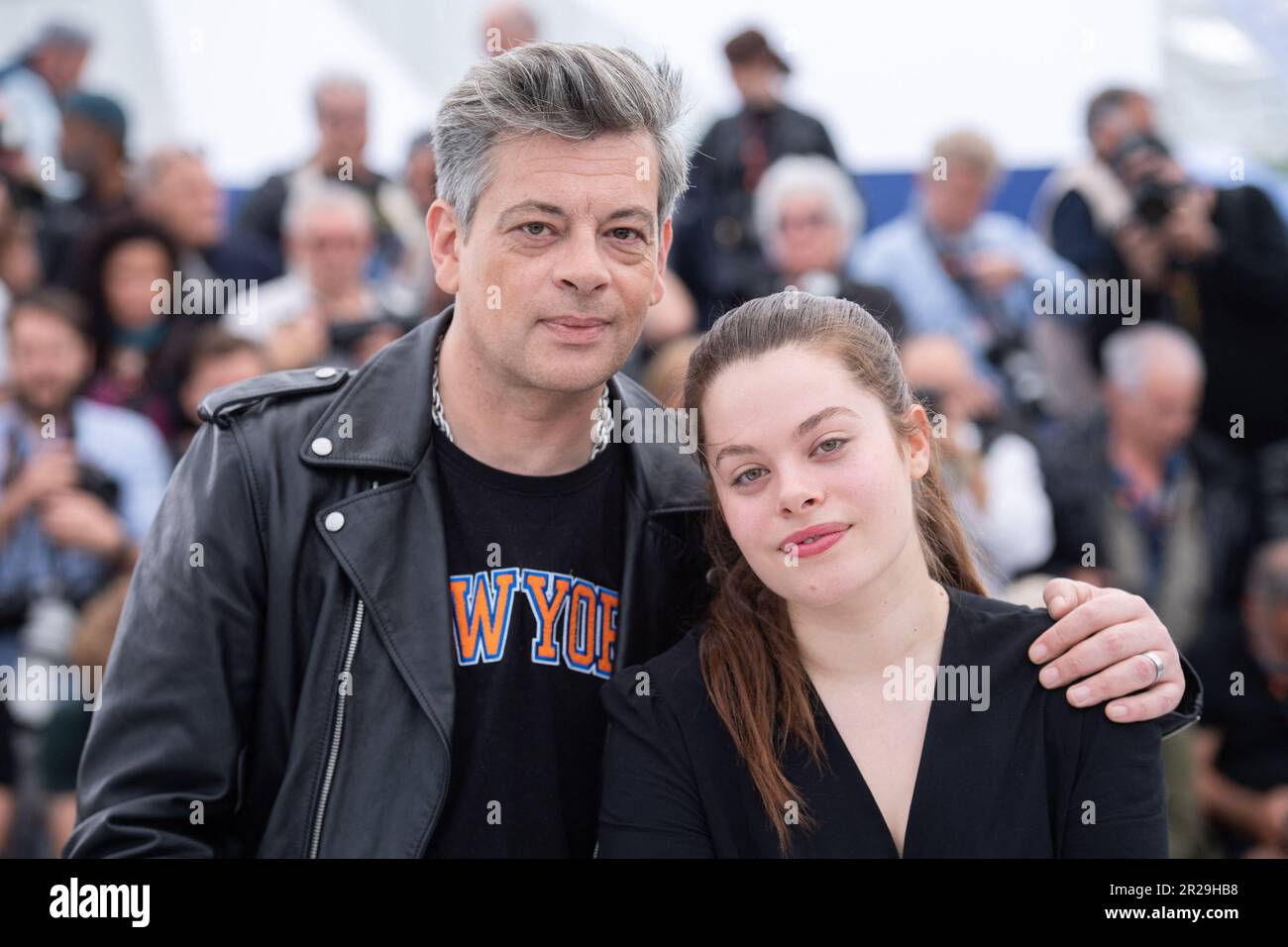 Cannes, France. 18th May, 2023. Benjamin Biolay and Anna Biolay ...
