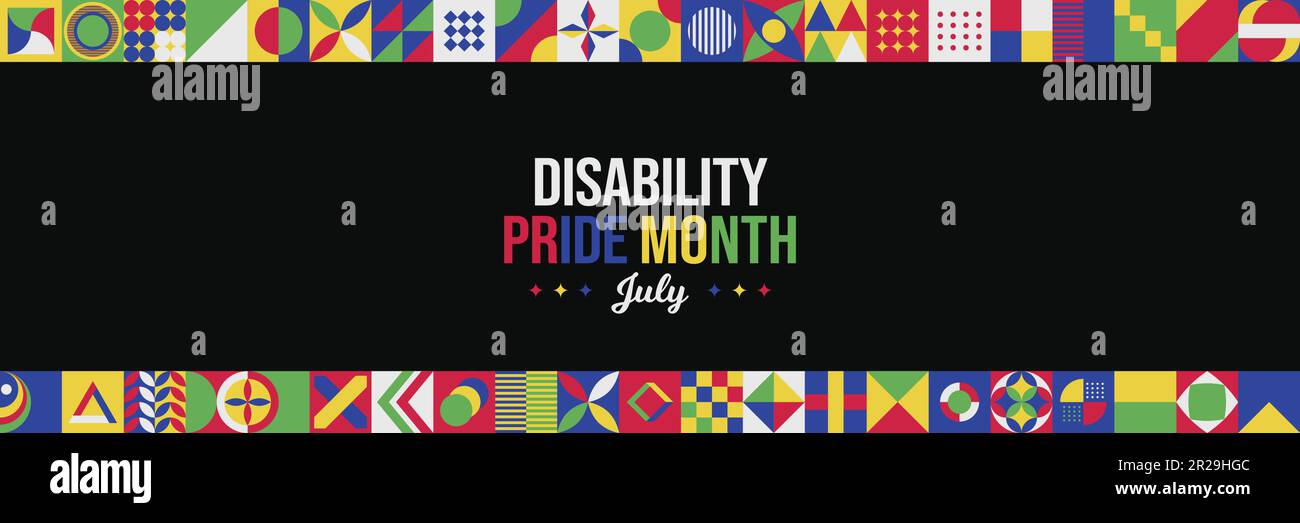 Disability Pride Month Vector Illustration. July Awareness. Celebrating ...