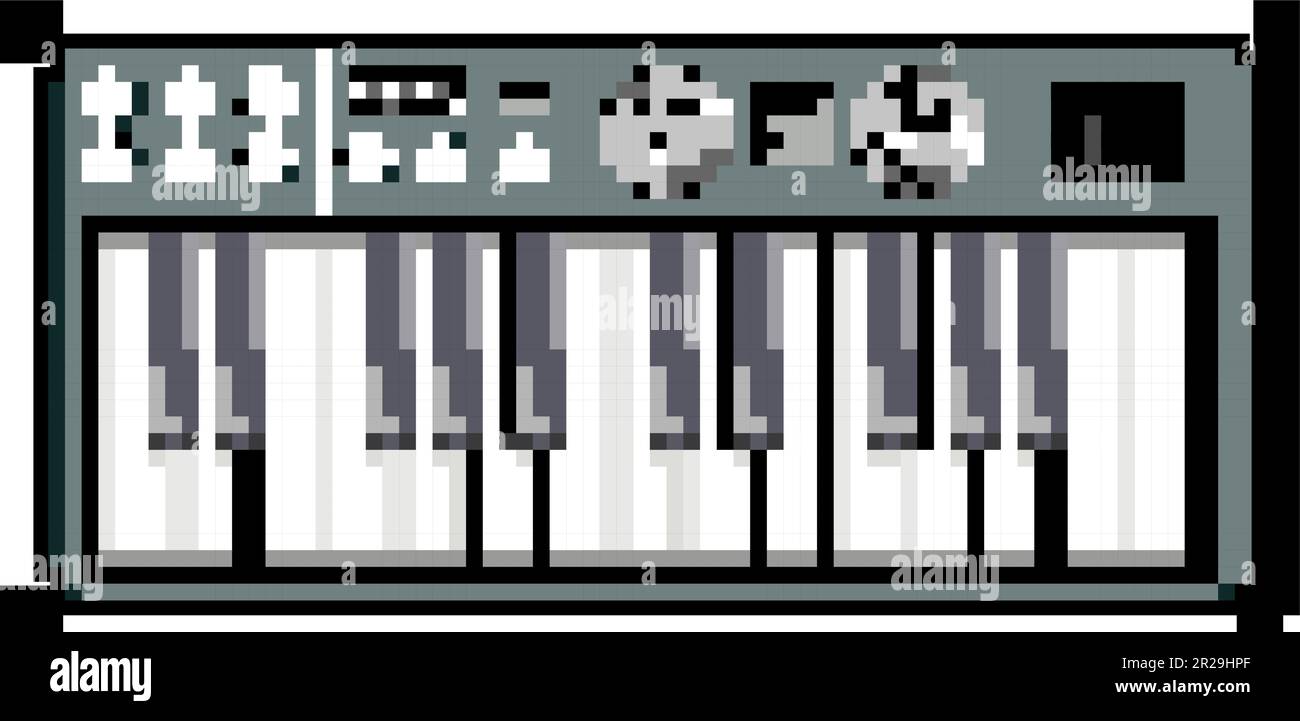 sound synthesizer audio game pixel art vector illustration Stock Vector ...