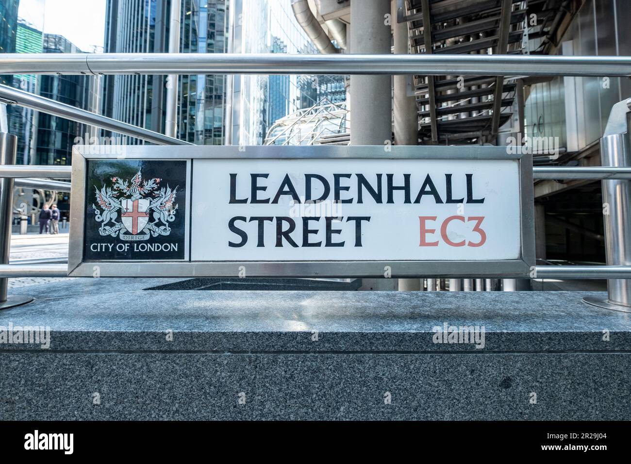 London- May 2023: Leadenhall Street EC3, landmark street in the City of ...